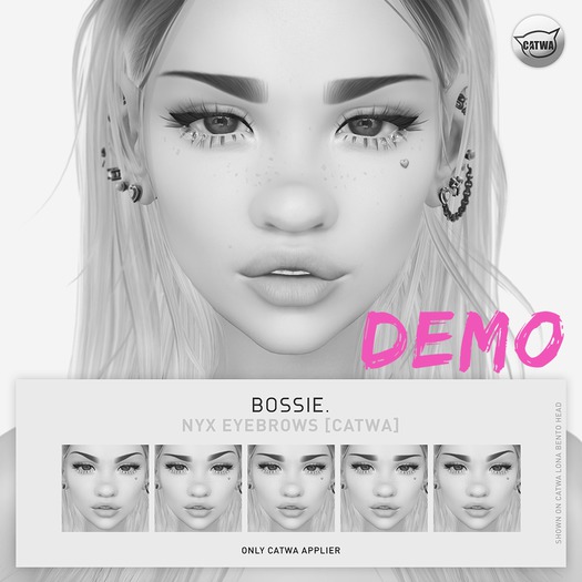 Second Life Marketplace - Bossie. nyx eyebrows [catwa][DEMO]