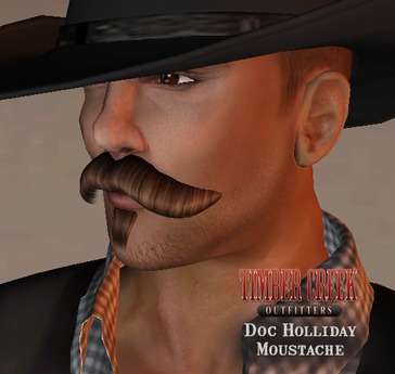 Second Life Marketplace - [Timber Creek] The Doc Holliday Moustache ...