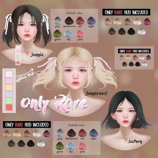 Second Life Marketplace - VCO HAIR _ Jennie [Green]