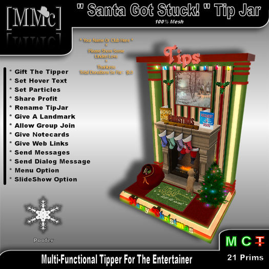 Second Life Marketplace - [Themed] "Santa Got Stuck" Tip Stand