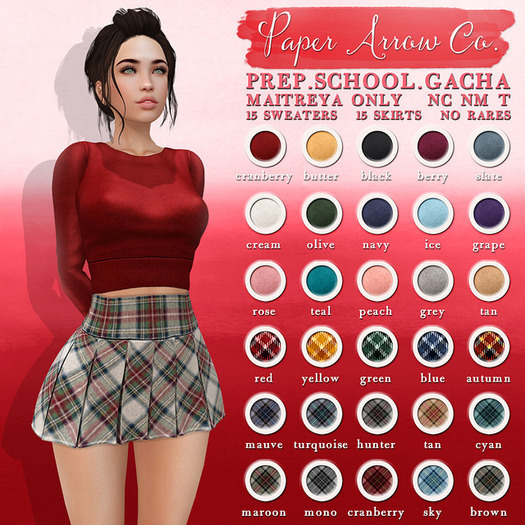 Second Life Marketplace - paper.arrow.co prep.school.gacha sweater.ice ...