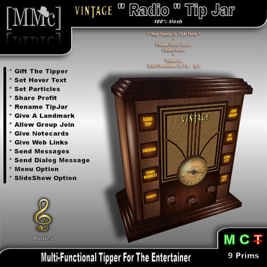 Second Life Marketplace - [Vintage] Radio Tipper
