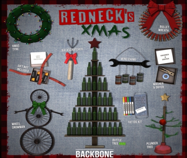 Second Life Marketplace - BackBone Redneck's Xmas - Washer & Dryer