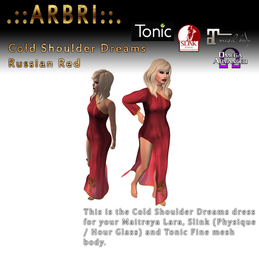 Second Life Marketplace - .::Arbri::. Cold Shoulder Dreams (Rot)
