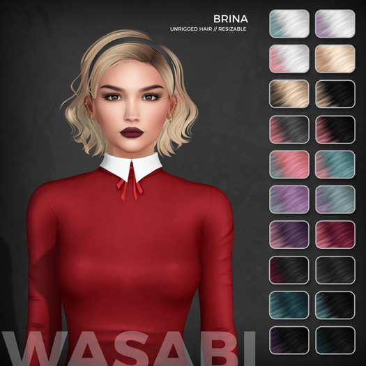 Second Life Marketplace - Wasabi // Brina Mesh Hair - Lunar Ombre