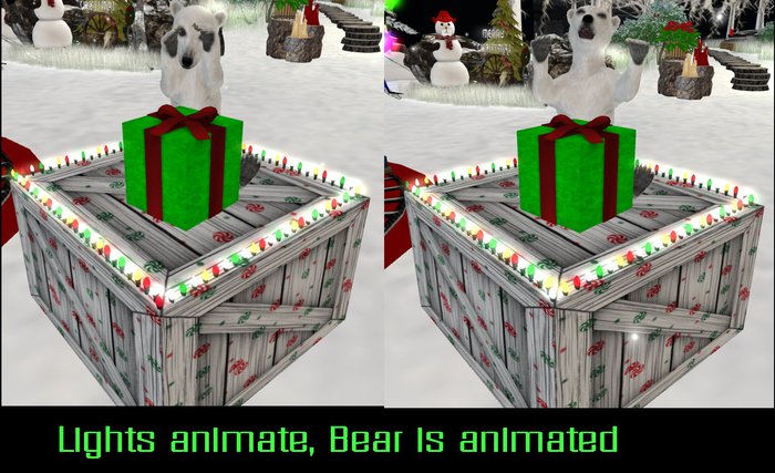 Second Life Marketplace - Animated Bear opening Cmas present