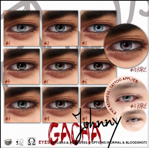 Second Life Marketplace - [FLAWS] EYES - JOHNNY 8 (REZZME)