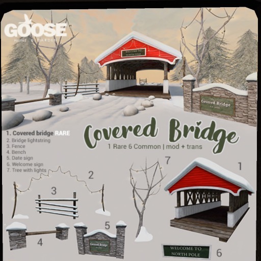 Second Life Marketplace - GOOSE - Bridge lightstring - Covered Bridge Gacha