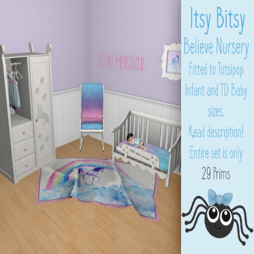 Second Life Marketplace - Itsy Bitsy Believe Nursery Set