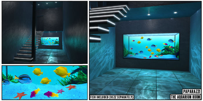 Second Life Marketplace - Paparazzi - BACKDROP - The Aquarium Room