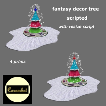 Second Life Marketplace - Christmas fantasy decor tree - scripted ...