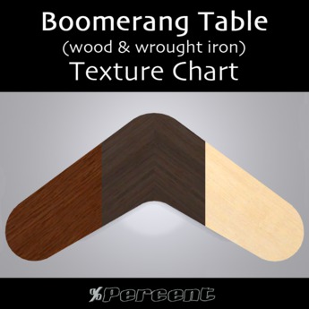 Second Life Marketplace - % Boomerang Table (wood) *MESH*