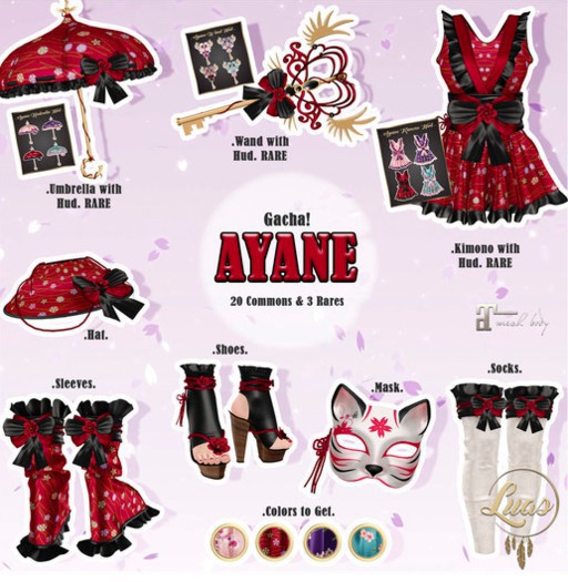 Second Life Marketplace - Luas Ayane Sleeves Purple & Cream