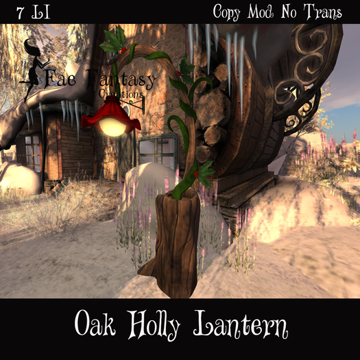 Second Life Marketplace Ffc Oak Holly Lantern Boxed