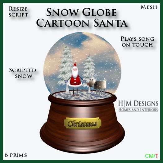Second Life Marketplace - Snow Globe - Cartoon Santa