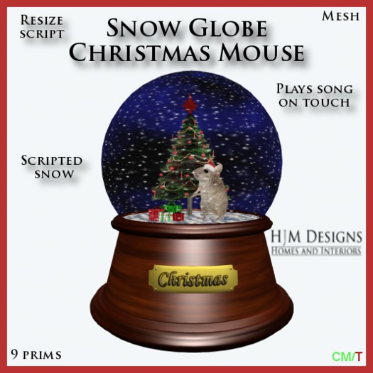 Second Life Marketplace - Snow Globe - Christmas Mouse