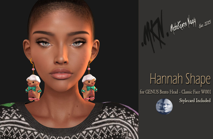 Second Life Marketplace - . MKN . Hannah Shape (Genus Classic Face W001 ...