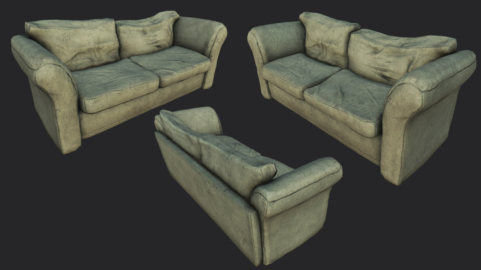 Second Life Marketplace - Old Cotton Couch