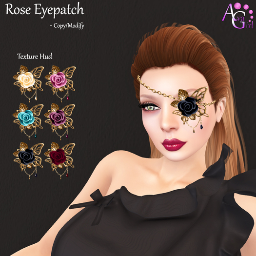 Second Life Marketplace - AvaGirl - Rose Eyepatch
