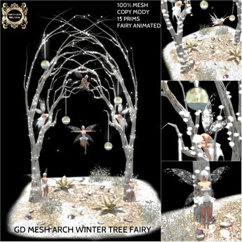 Second Life Marketplace - GD MESH ARCH WINTER TREE FAIRY ANIMATED