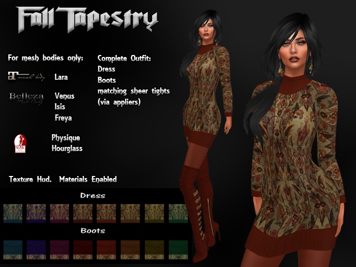 Second Life Marketplace - Fall Tapestry Full Outfit