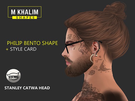 Second Life Marketplace - PHILIP BENTO MALE SHAPE FOR CATWA STANLEY ...