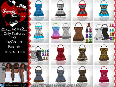 Second Life Marketplace - *Capulet Textures_byCrash Beach micro min PACK.