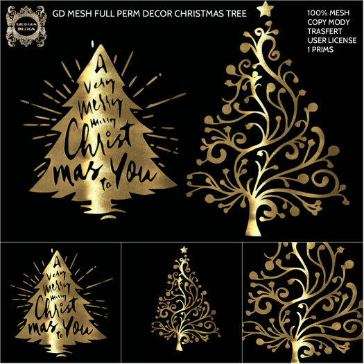 Second Life Marketplace - GD MESH FULL PERM DECOR CHRISTMAS TREE