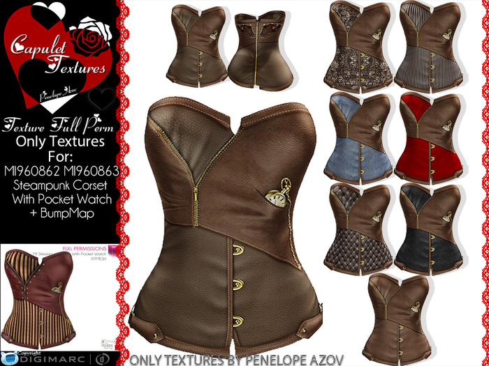 Second Life Marketplace - *Capulet Textures_MI960862 MI960863 Steampunk ...