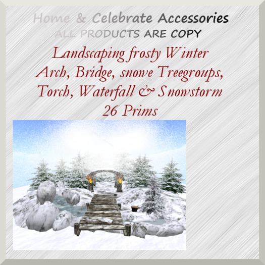 Second Life Marketplace - Landscaping frosty Winter - 26 Prims