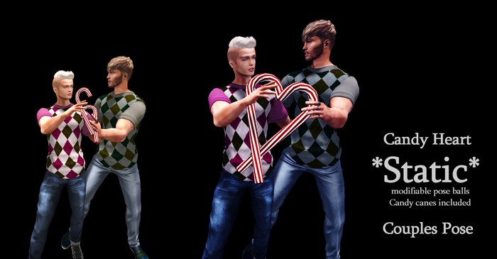 Second Life Marketplace - *Static* Candy Cane Couples Pose