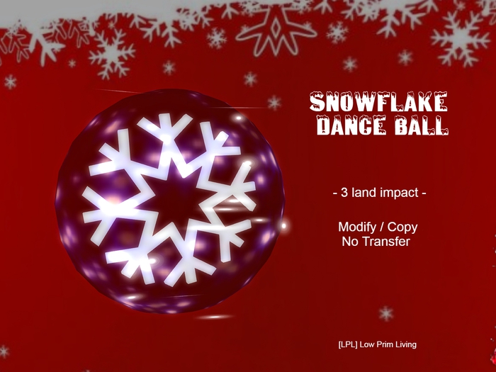 Second Life Marketplace - Christmas - Snowflake Dance Ball