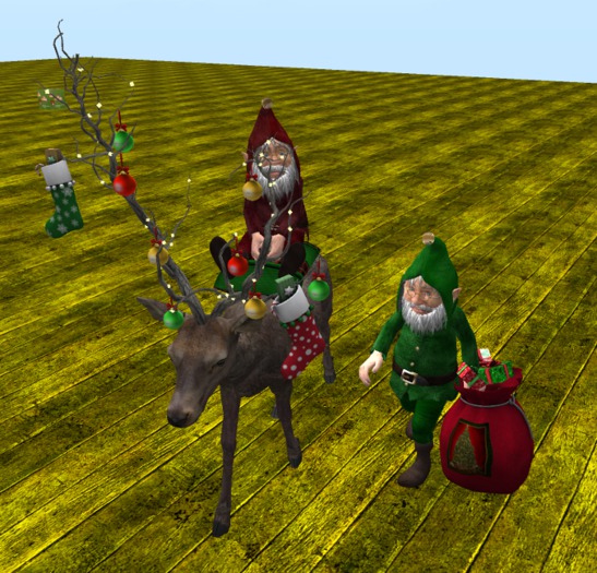 Second Life Marketplace - Deer brown w. christmas helper (50 %Sale)