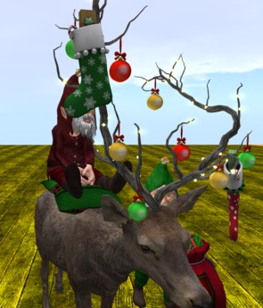 Second Life Marketplace - Deer brown w. christmas helper (50 %Sale)