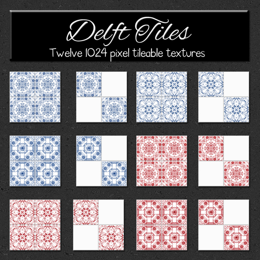 Second Life Marketplace - *Wallflowers* Delft Tiles