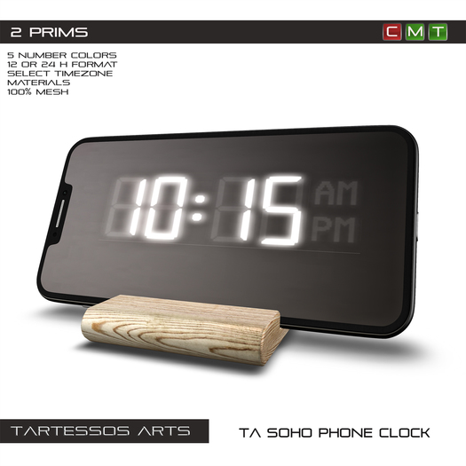 Second Life Marketplace - ::TA SoHo Phone Clock