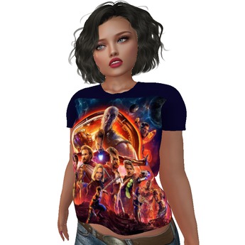 Second Life Marketplace - FITMESH Blue Infinity Marvel Novelty Shirt ...