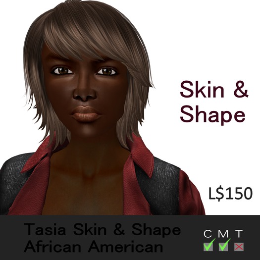 Second Life Marketplace - Tasia Skin & Shape African American