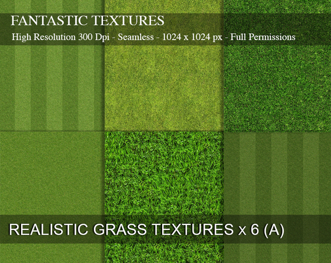 Second Life Marketplace - FAT PACK x 6 Realistic Grass Textures (A)