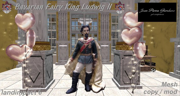 Second Life Marketplace - Bavarian Fairy King Ludwig II mesh