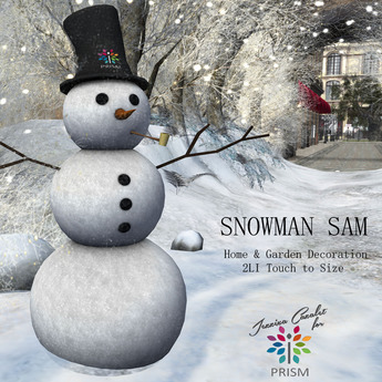 Second Life Marketplace - Prism Snowman Sam by Jezzixa Cazalet Garden ...