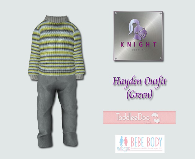 Second Life Marketplace - [KNIGHT DESIGNS] HAYDEN OUTFIT (GREEN) - TD ...