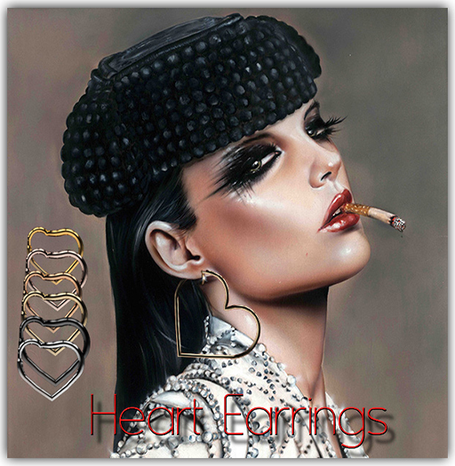 Second Life Marketplace - Heart Earrings @ HUD