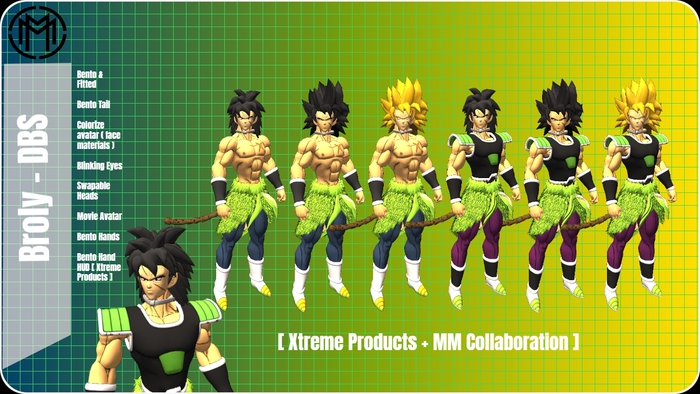 Second Life Marketplace - MM ( DBS ) Broly ( The Unknown Saiyan ) V4.0.1