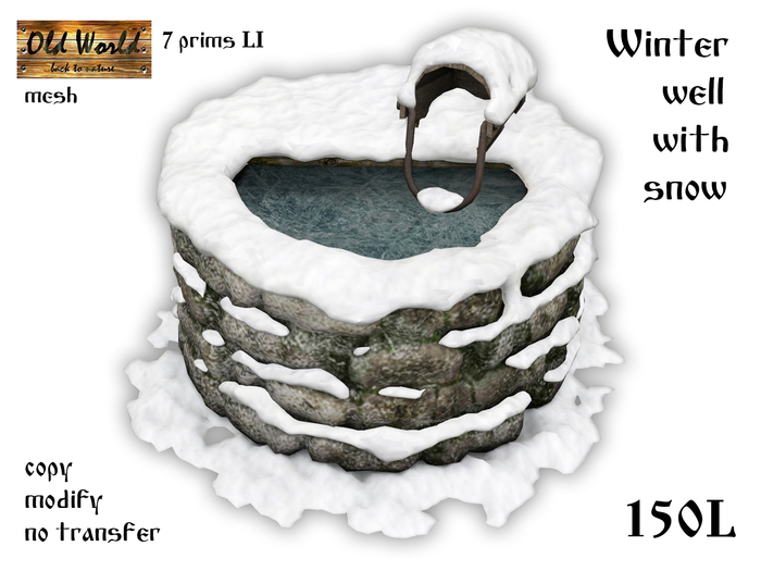 Second Life Marketplace - Winter well with snow - Old World - Rustic ...
