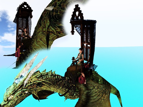 Second Life Marketplace - TC dragon flying throne 70% sale (box rez)