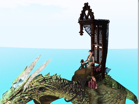 Second Life Marketplace - TC dragon flying throne 70% sale (box rez)