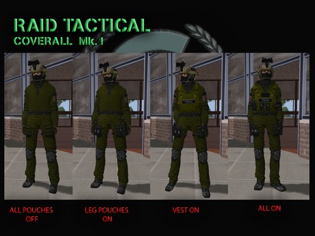 Second Life Marketplace - BLACK - RAID Tactical Assault Coverall - Mk.I ...