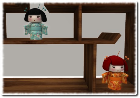 Second Life Marketplace - TC - Asian Shelf with Geisha Dolls