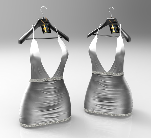 Second Life Marketplace - *** Harmonia Silver Carina Dress - Maitreya ...